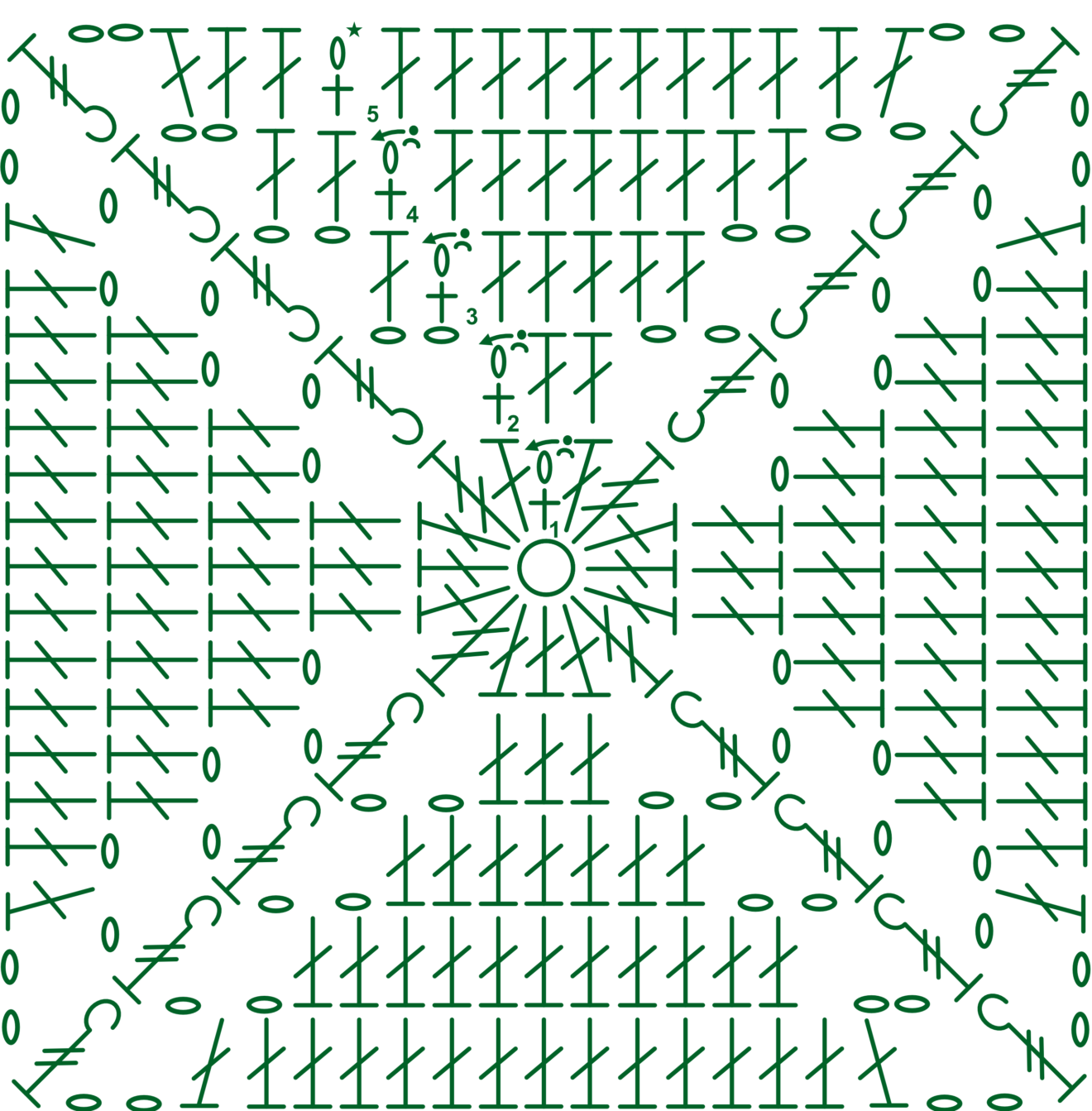 Empty Granny Square X - madebyLisek